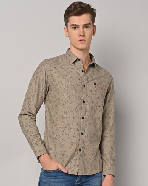 Buy Men Leaf Print Slim Fit Shirt Online at Best Prices in India - JioMart.