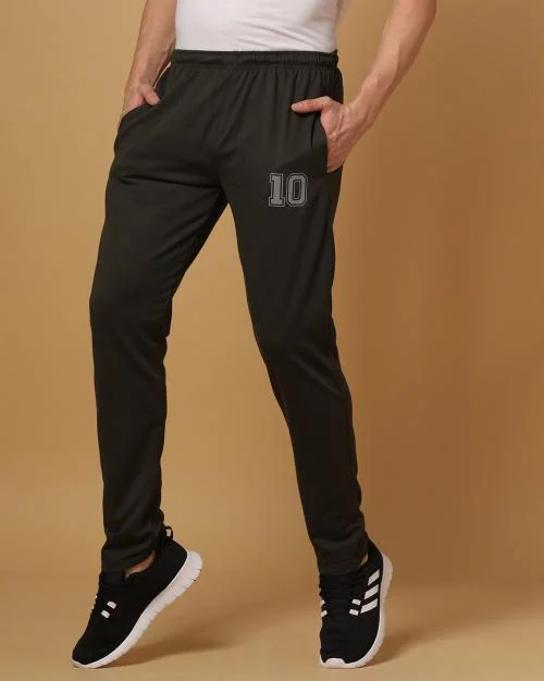 Buy Men Track Pants with Placement Print Online at Best Prices in India ...