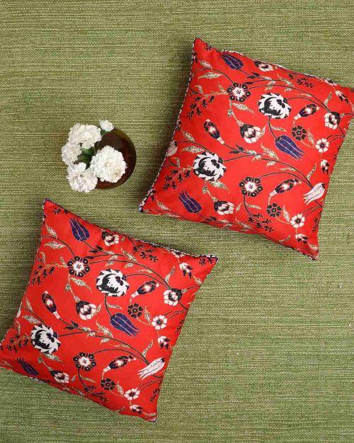 Buy Set of 5 Digital Print Cushion Covers 16" x 16" Online at Best ...