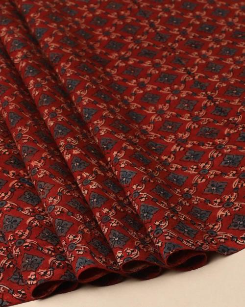 Buy Kutch Handblock Print Ajrak Pure Cotton Dress Material Online at Best Prices in India - JioMart.