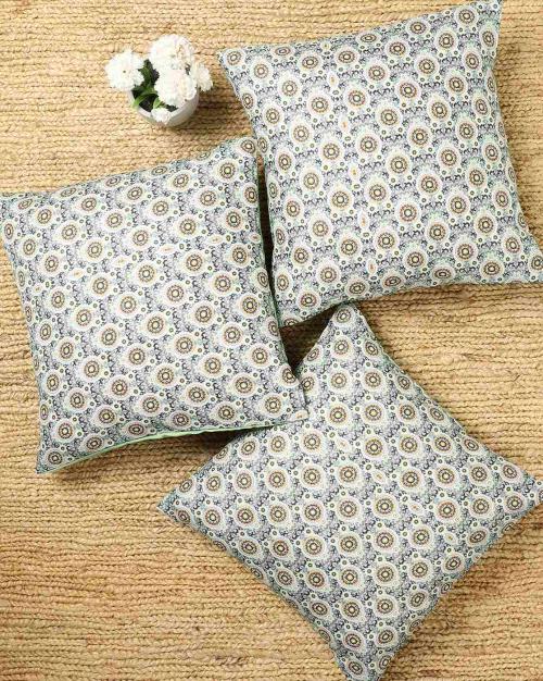 Buy Set of 3 Digital Print Cushion Covers 16" x 16" Online at Best ...