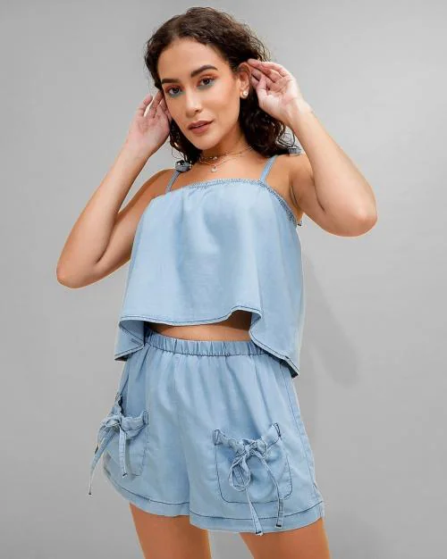 Buy Strappy Top & Shorts Set Online at Best Prices in India - JioMart.