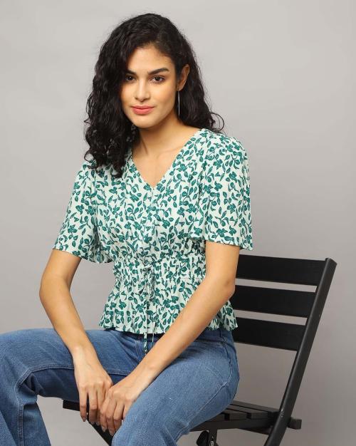 Buy Printed V-Neck Top Online at Best Prices in India - JioMart.
