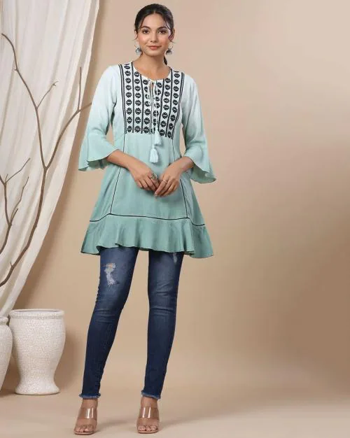 Buy Embroidered Flared Tunic Online at Best Prices in India - JioMart.