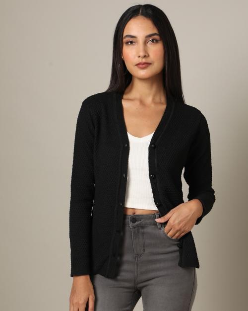 Buy Knitted Button-Down Cardigan Online at Best Prices in India - JioMart.