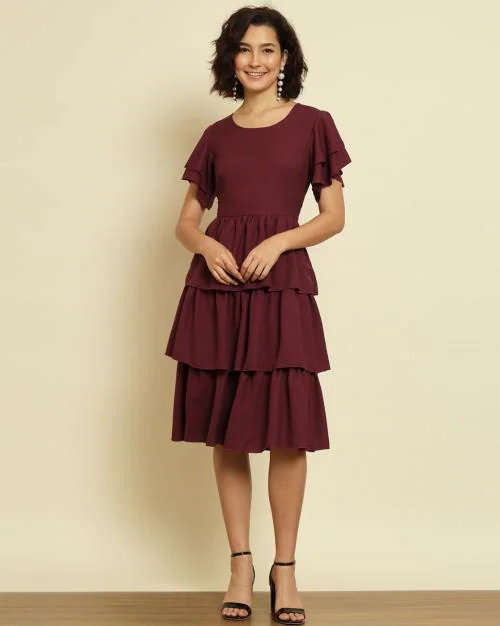 Buy Layered Fit & Flare Dress Online at Best Prices in India - JioMart.
