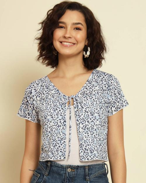Buy Floral Print Front-Open Shrug Online at Best Prices in India - JioMart.