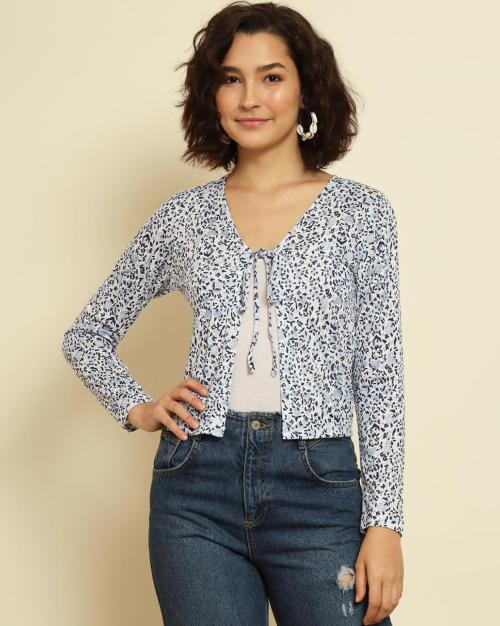 Buy Floral Print Front-Open Shrug Online at Best Prices in India - JioMart.