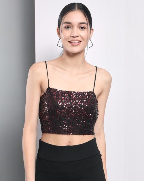 Buy Embellished Strappy Crop Top Online at Best Prices in India - JioMart.