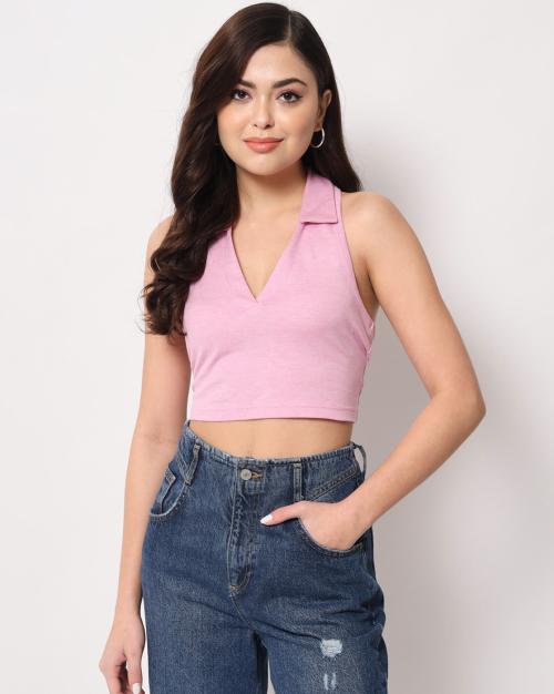 Buy Halter-Neck Crop Top Online at Best Prices in India - JioMart.
