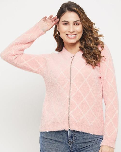 Buy Checked Zip-Front Cardigan Online at Best Prices in India - JioMart.