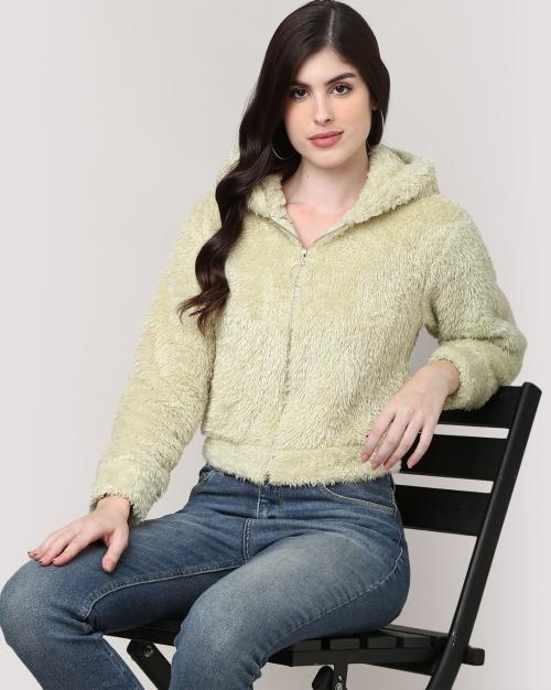 Buy Women Zip-Front Regular Fit Hoodie Online at Best Prices in India - JioMart.