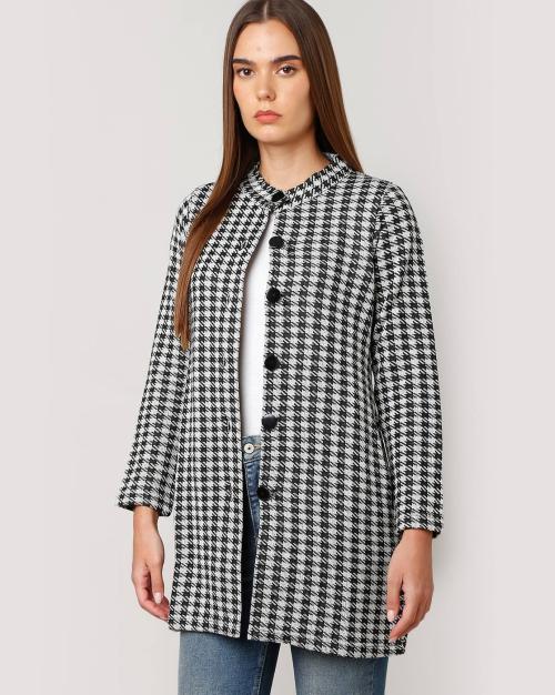 Buy Women Geometric-Knit Button-Front Top Online at Best Prices in ...