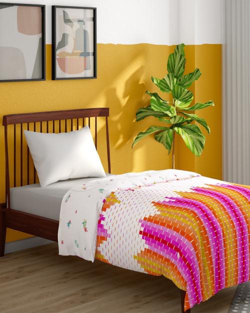 Buy Pink Color Single Size Comforter Online at Best Prices in India ...