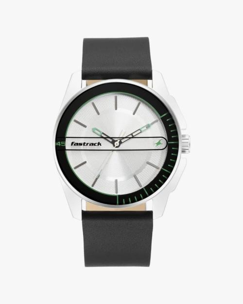 Buy Men 3089SL15 Wear Your Look with Silver Dial Leather Watch Online ...