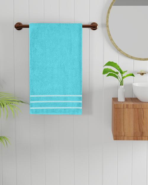 Buy 320 GSM Airlight Terry Cotton Bath Towel 55" x 27" Online at Best ...