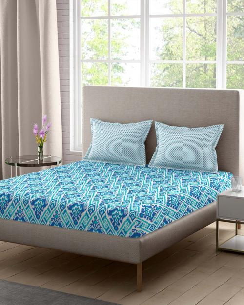 Buy 144 TC Double-Size Cotton Bedsheet Online at Best Prices in India ...