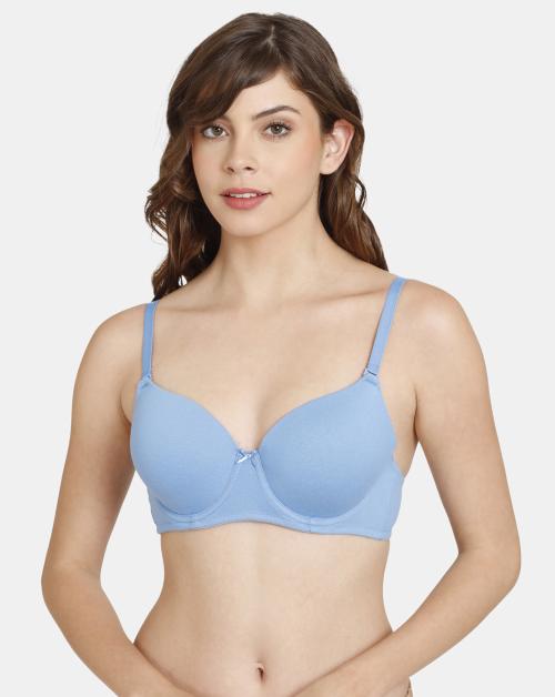 Buy Rosaline Padded Wired Medium Coverage T-Shirt Bra -Marina Online at Best Prices in India ...