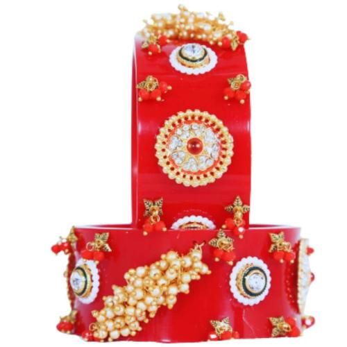 Buy Zindura Red Kangan set for Women (Pack of 2) Online at Best Prices ...