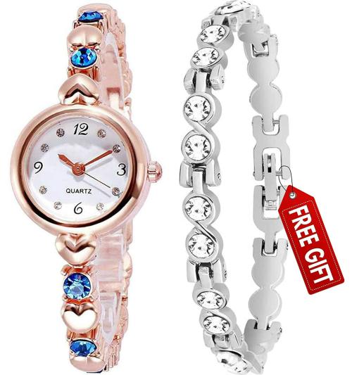 Buy Acnos Analog White Dial Multicolor Strap Watch For Women - (AC62 ...
