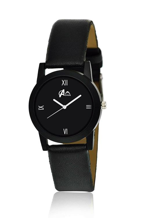 Buy Acnos Analog Black Dial Black Strap Watch For Women - (AC133 ...