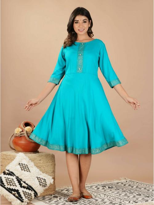 Buy Shreehit Women Light Blue Rayon Kurta (XXL) Online at Best Prices ...