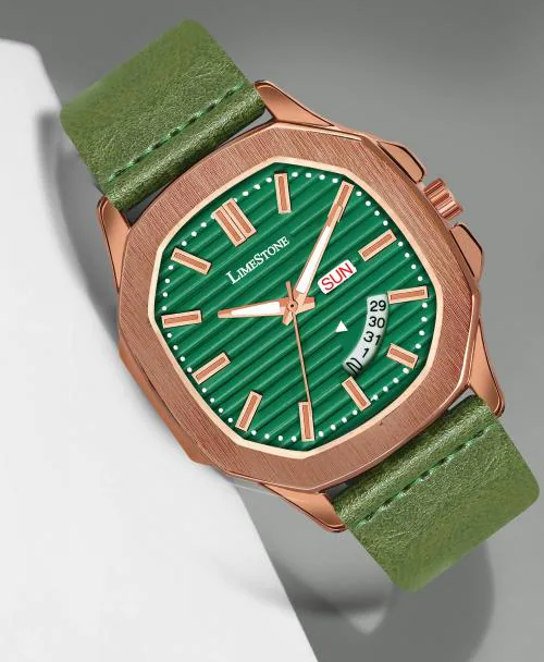 Buy LIMESTONE OTUS 3D Dial The Vintage Day and Date Functioning Boys Quartz Analog Watch - For ...