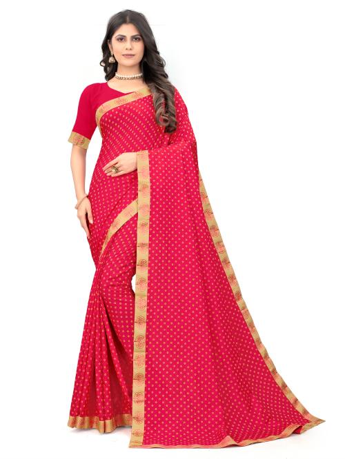 Buy Om Shantam Sarees Gajari Color Soft Silk Blend Foil Prints Saree ...