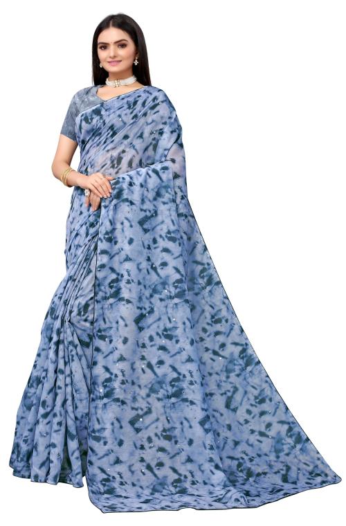 Buy Mahotsav Tie and Die Navy Blue Colored Mirror Work with Matching ...