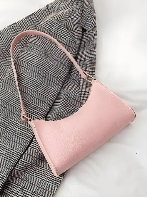Buy LIVE FASHION Pink Women Croco Textured PU Sling Bag Online at Best ...