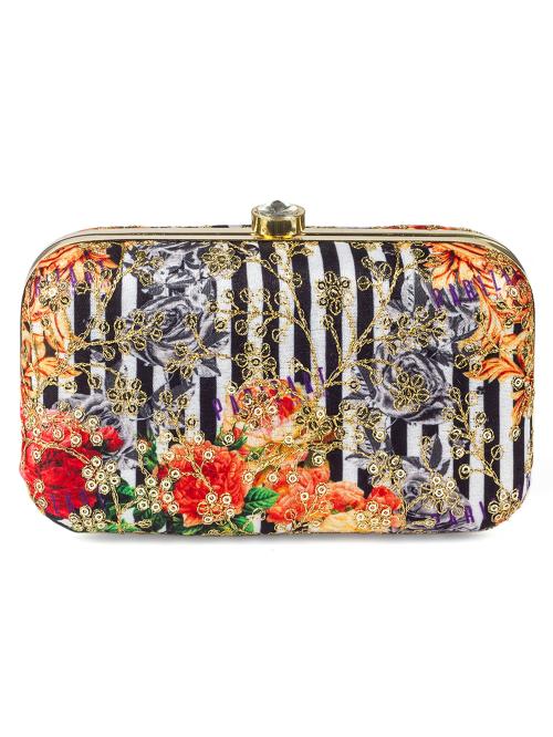Buy MILANTE Multi-Colour Contemporary Embellished Clutch Online at Best ...