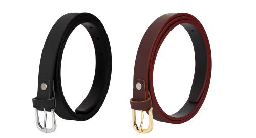 Buy SIDEWOK Combo of Plain Casual Sleek Belts For Women/Girls (BLACK ...
