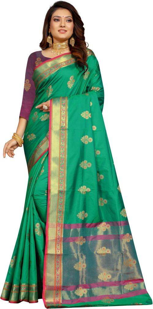 Buy NS World Women Green Woven Design Art Silk Sarees Online at Best Prices in India - JioMart.
