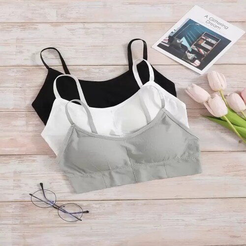 Buy MAXBOOL Women Bralette Heavily Padded Bra pack of 3 (black,grey ...