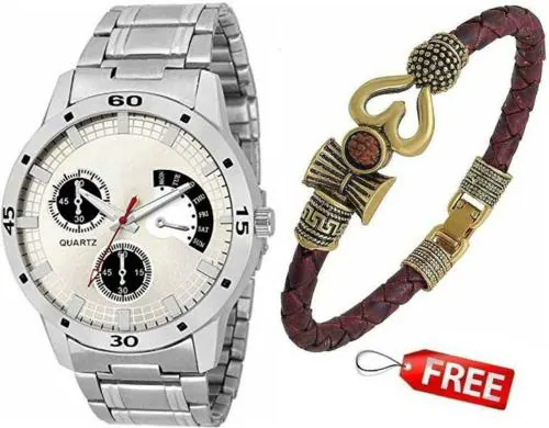 Buy Watchstar Men Multi-Color Watch And Jewellery Combo Online at Best ...