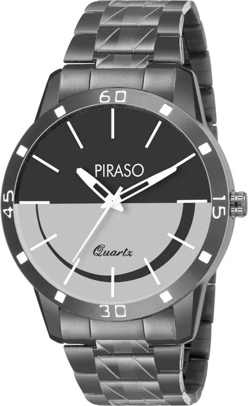 Buy PIRASO Analog Black Dial Black Strap Watch for Men Online at Best ...