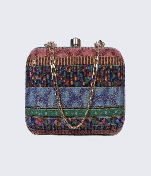Buy Fabbhue Party Multicolor Clutch Online at Best Prices in India ...
