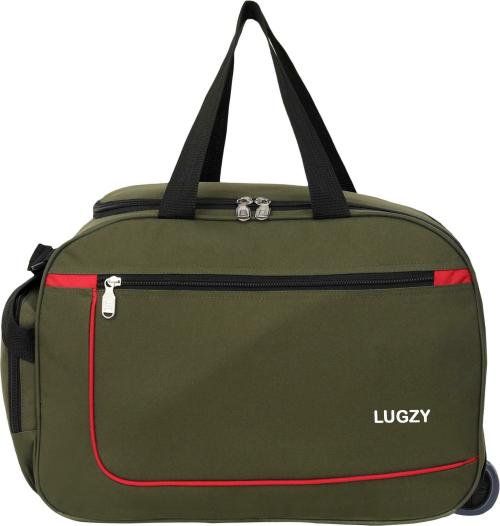 Buy Lugzy Green Polyester Duffel Bag With Wheels (Strolley) 70 Liter ...