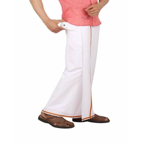 Buy PRAKASAM COTTON COTTON (WINNER MEN'S WELCRO POCKET DHOTI (KAAVI ...