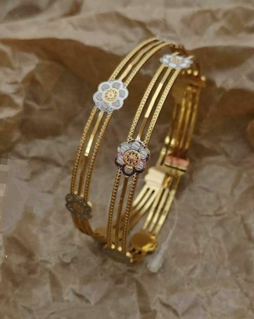 Buy FALLEY JEWLLERY Brass Bangle Set (Pack of 2) Online at Best Prices ...