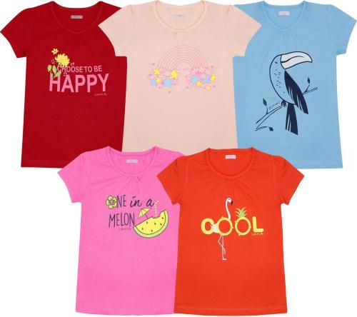 Buy Luke&lilly Girls pack of 5 tshirt Online at Best Prices in India ...