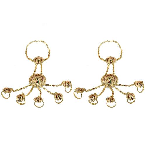 Meira Jewellery Golden Zinc Hathfool For Women - JioMart