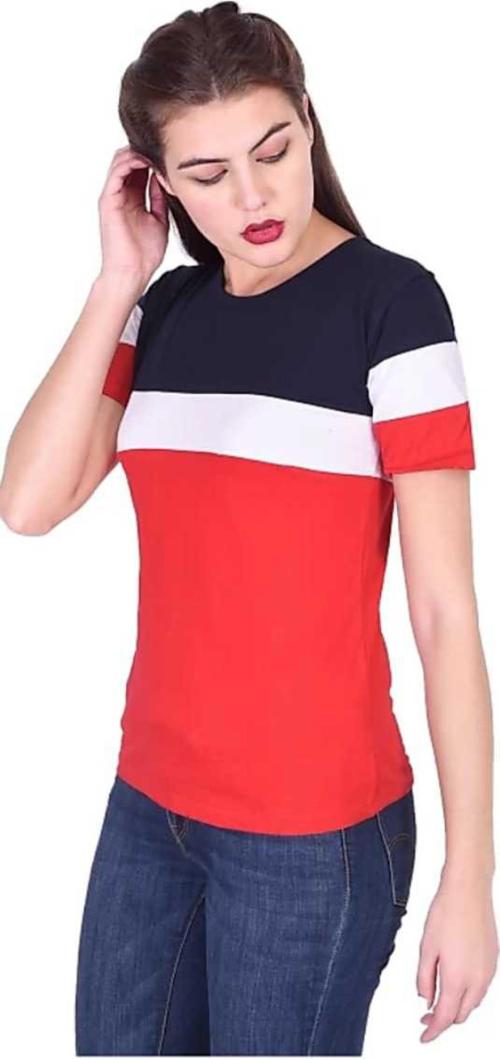 Buy Ryte Style Women Cotton Silk Color Block Top Online at Best Prices ...