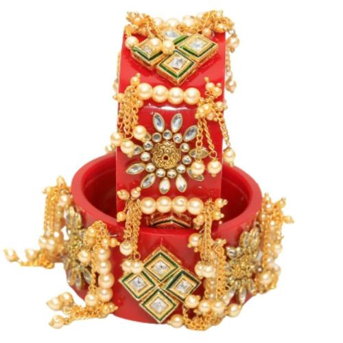 Buy Zindura Red Kangan set for Girls (Pack of 2) Online at Best Prices ...
