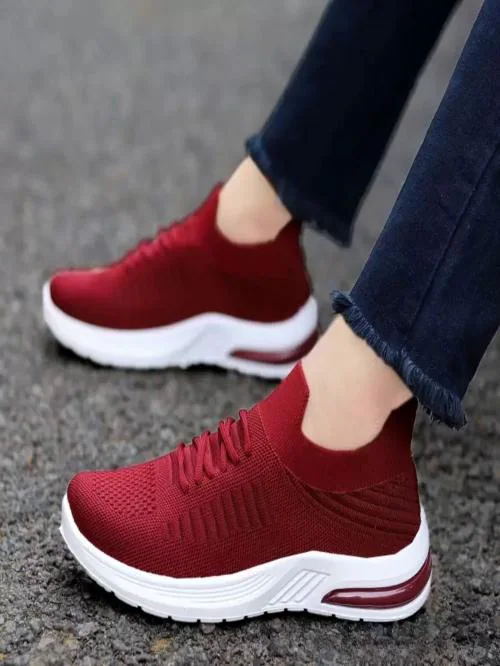 Buy Fabbmate Fashionable Maroon Casual Shoe for Women, pack of 1 Online ...