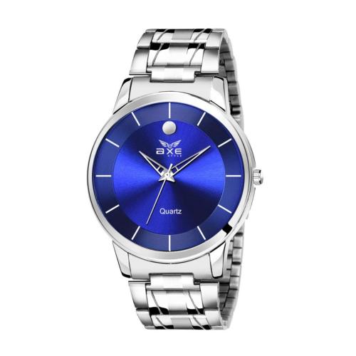 Buy Axe Style Analog Blue Dial Silver Strap Watch for Men (X-1222 ...