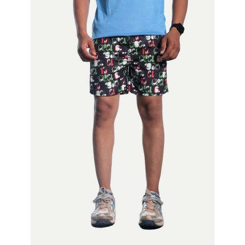 Buy Rad Prix Men Black Abstract Printed Casual Shorts Online at Best ...