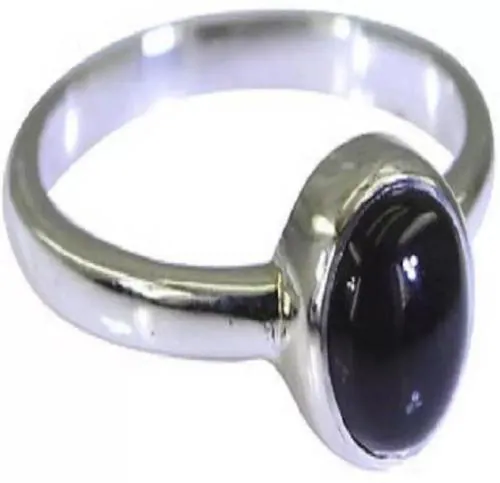 Buy Chopra Gems & Jewellery Brass Black Hakik Astrological Stone Ring ...