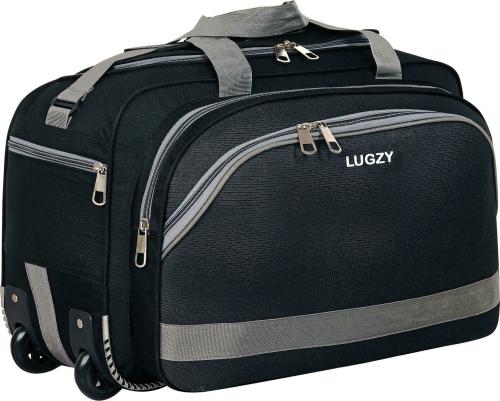 Buy Lugzy Black Polyester Duffel Bag With Wheels (Strolley) 65 Liter ...