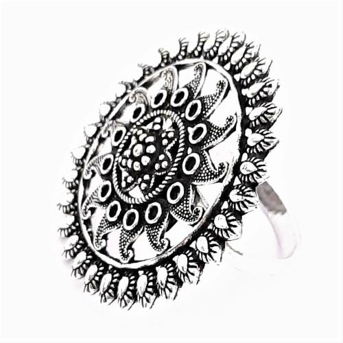 Buy Yash Jewels Emporium Silver-Plated Brass Classic Ring for Women ...